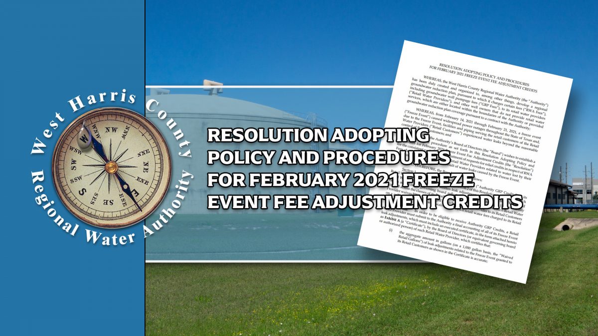 Resolution Adopting Policy for Freeze Event Fee Adjustment - West ...