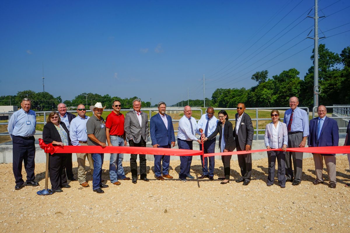 Ribbon-cutting celebrating the completion of the Luce Bayou Interbasin ...