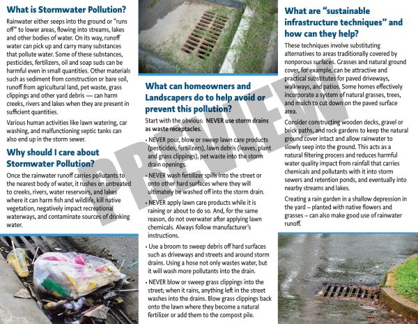 Inserts And Brochure Order Form West Harris County Regional Water Authority